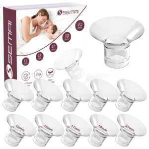 flange insert 10pcs 13/15/17/19/21mm for momcozy s9/s9pro/s10/s12/s12pro/medela/tsrete/spectra/bellababy etc 24mm wearable breast pump, reduce 24mm tunnel down to other correct size