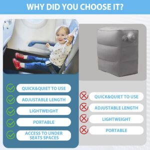 Airplane Bed for Toddler,Airplane Footrest for Kids,Portable Toddler Travel Bed,Baby Travel Essentials for Flying Sleeping,Airplane Seat Extender for Kids,Travel Essentials for Kids Toddlers(suit)