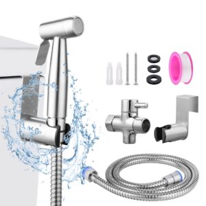 zhqian multifunctional handheld bidet spray kit, suitable for women's washing, diaper cleaning, baby washing, pet shower etc - easy to install