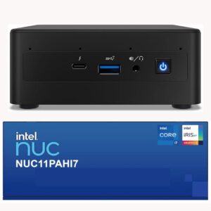 nuc intel 11 business mini pc desktop, intel core i7-1165g7, 32gb ddr4 ram, 1tb pcie m.2 ssd, wi-fi 6, hdmi, rj45, minidp, bluetooth, windows 11 pro, black