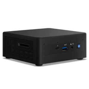 NUC Intel 11 Business Mini PC Desktop, Intel Core i7-1165G7, 12GB DDR4 RAM, 512GB PCIe M.2 SSD, Wi-Fi 6, HDMI, RJ45, MiniDP, Bluetooth, Windows 11 Pro, Black