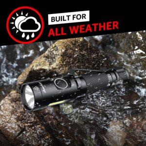 axefury Flashlight, Magnetic LED Flashlight,Small Powerful EDC Flashlight A5 with COB Side Light,700 lumens,6 Modes,2 Types Batteries,Waterproof for Camping, Emergency(Not Included Battery) Gift