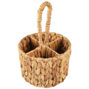 kichvoe cutter woven baskets wicker silverware fork and spoon hand woven cutlery holder chopsticks fork storage tray storage basket chic sundry basket utensil drain rack to weave hyacinth