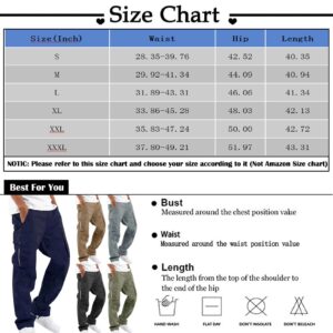 Men Cargo Pants Slim Fit Casual Military Army Outdoor Straight Leg Combat Hiking Joggers Multi Pockets Military Army Casual Combat Hiking Jogger Cargo Pants for Men Gray Large