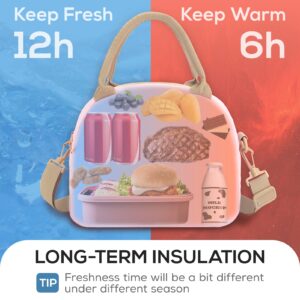 TOURIT Dual Compartment Lunch Bag Women Insulated with Cute Lunch Bags for Women