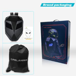 Crelander LED Motorcycle Backpack Programmable Helmet Bag Dynamic Laptop Backpack Shoulder Bag (big one)