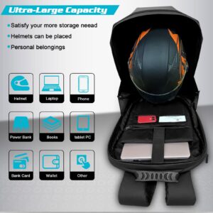 Crelander LED Motorcycle Backpack Programmable Helmet Bag Dynamic Laptop Backpack Shoulder Bag (big one)