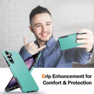 for Samsung Galaxy S23 Case with Screen Protector, Military Grade Drop Proof Protection Galaxy S23 Protective Case Rugged PC Hard & Silcone Shockproof Cover for Samsung S23 5G Phone Case Shell (Green)