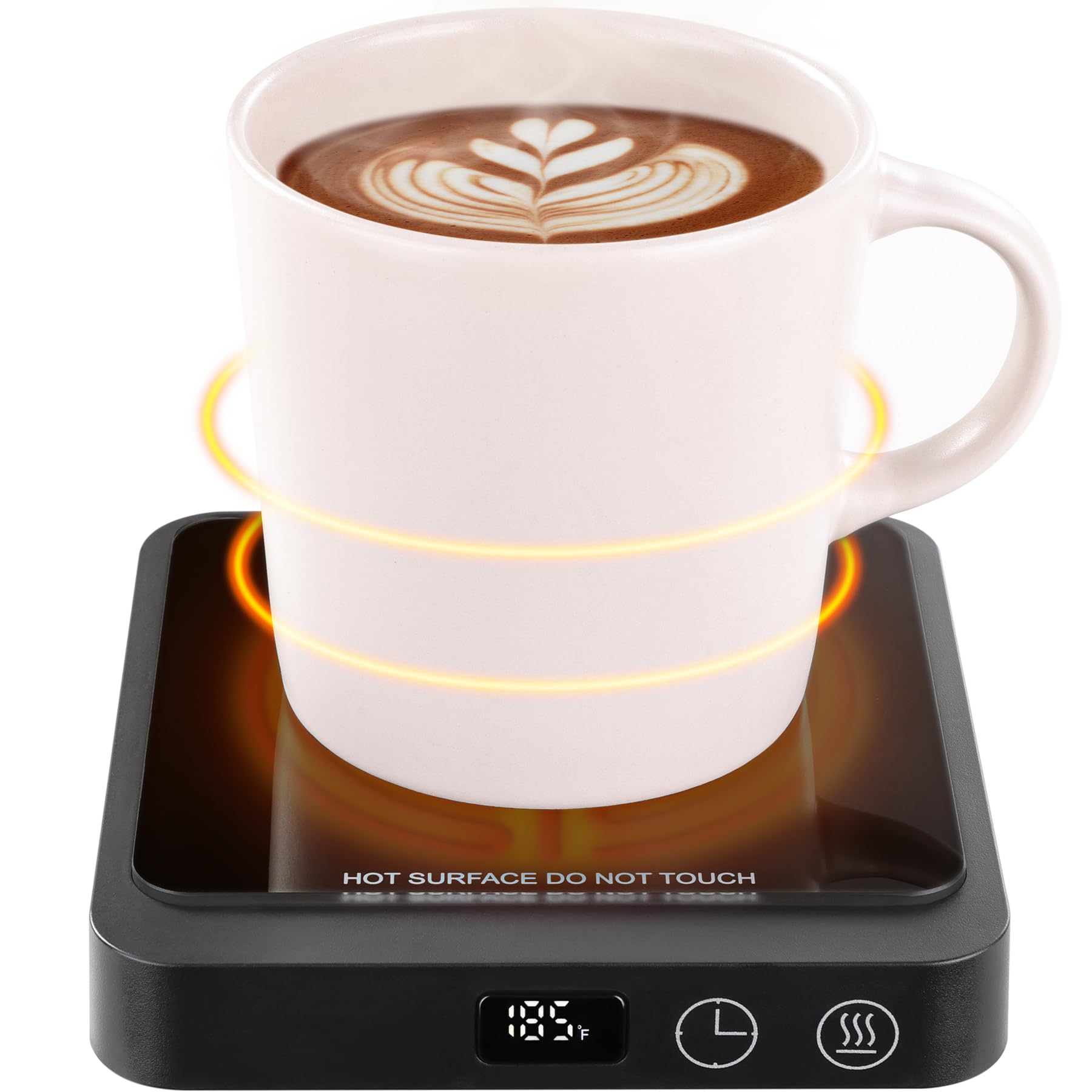 Rigstne Coffee Mug Warmer - 20W Portable Mug Warmer for Desk, Coffee Cup Warmer with Auto Shut Off, Candle Warmer Plate for Travel, Office and Home, Black (No Cup)