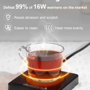 Rigstne Coffee Mug Warmer - 20W Portable Mug Warmer for Desk, Coffee Cup Warmer with Auto Shut Off, Candle Warmer Plate for Travel, Office and Home, Black (No Cup)