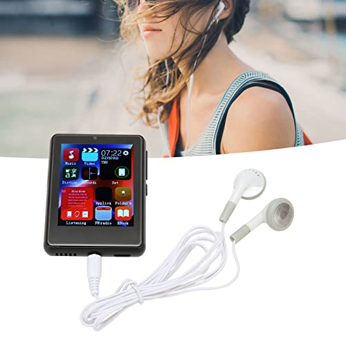 Mp3 Player with Bluetooth 5.0, Full Touch Screen Mp3 Mp4 Player, Portable HiFi Sound Walkman Digital Music Player with FM Radio, Supports up to 256GB (Black)