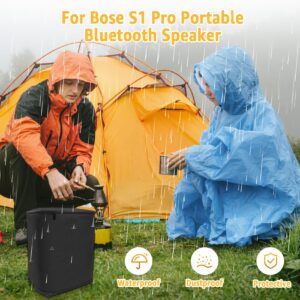 for Bose S1 Pro Cover, Cover for Bose S1 Pro Speaker with Handle Flap, Cover That Protects Your Speakers When Travelling and at Parties, Waterproof and Dustproof, Black