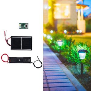 Solar Light Control Panel Kit 1.2V Solar Light Control Board Charging Protection PCB Solar Lawn Lamp Control Board Set with Instruction Manual