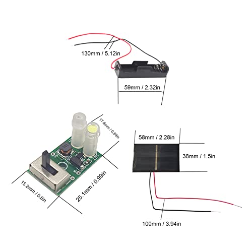 Solar Light Control Panel Kit 1.2V Solar Light Control Board Charging Protection PCB Solar Lawn Lamp Control Board Set with Instruction Manual