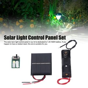 Solar Light Control Panel Kit 1.2V Solar Light Control Board Charging Protection PCB Solar Lawn Lamp Control Board Set with Instruction Manual