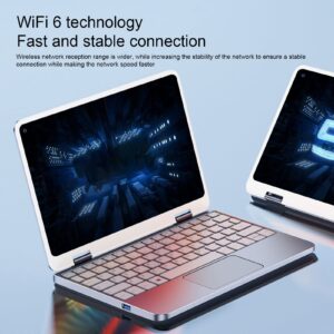 ASHATA 2 in 1 Laptop for Windows 11, 10.8 inch FHD Touchscreen, 360 Degree Rotation, 8GB RAM, 512GB SSD Storage, Notebook Computer with Stylus, Multi Ports (US)