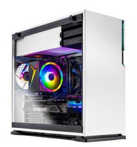 skytech gaming shiva gaming pc desktop – intel core i5 11400f 2.6 ghz, amd rx 6600, 1tb nvme ssd, 16gb ddr4 ram 3200, 650w gold psu, 11ac wi-fi, windows 11 home 64-bit,white