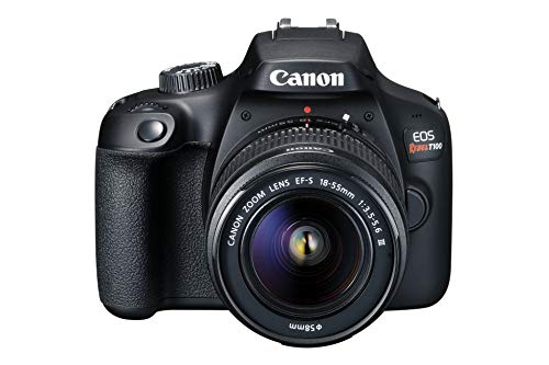 Canon EOS Rebel T100 DSLR Camera with EF-S 18-55mm f/3.5-5.6 III Lens, 18MP APS-C CMOS Sensor, Built-in Wi-Fi, Optical Viewfinder, Impressive Images & Full HD Videos, Includes 32GB SD Card