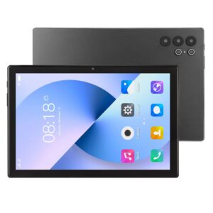 heepdd computer tablet, 8mp 24mp dual camera 10 inch 100-240v us plug wifi computer tablet (black)