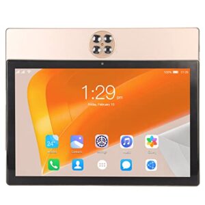 heepdd 10.1 inch fhd tablet, 8gb ram 256gb rom 5g wifi 4g call dual sim dual standby octacore cpu 2 in 1 portable tablet, travel (us plug)