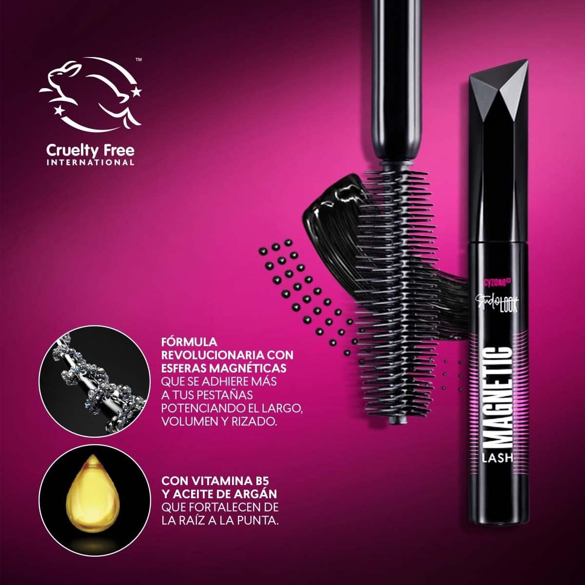 Cyzone Máscara de Pestañas Multibeneficios Magnetic Lash, 8g