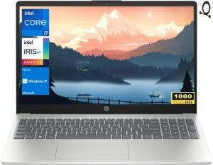 hp 2023 14 inch fhd laptop, anti-glare ips display, 13th gen intel i7-1355u processor, 12gb ram 1tb pcie ssd, backlit keyboard, true vision hd webcam, wifi 6, bluetooth, windows 11 home, silver