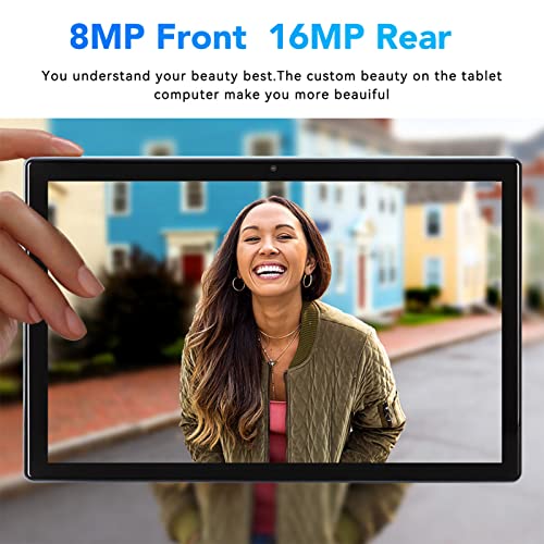 HEEPDD Business Tablet, Dual Camera 10.1 Inch FHD 8GB RAM 256GB ROM Blue Octa Core CPU (US Plug)