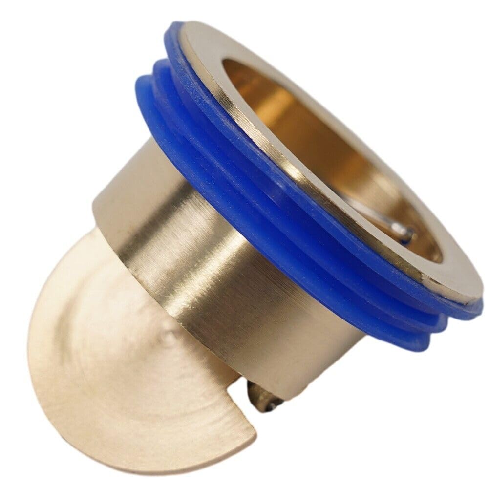 Fermus Shower Floor Drain Insert Drain Plug Anti-Odor Plug Sewer Core One Way Drain Valve Backflow Preventer for Basement Drain, Suitable for Drain Tube 1.25-1.65in, Minimum Drain Depth 2in (Gold)