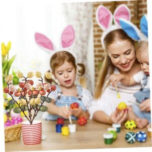 Abaodam 2pcs 5 Egg Decoration DIY Easter Eggs Floral Branches for Easter pots for Indoor Plants Easter Egg Twigs Easter Tree Branches Easter Eggs Decor Easter stem Foam Suite Household