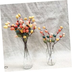 Abaodam 2pcs 5 Egg Decoration DIY Easter Eggs Floral Branches for Easter pots for Indoor Plants Easter Egg Twigs Easter Tree Branches Easter Eggs Decor Easter stem Foam Suite Household