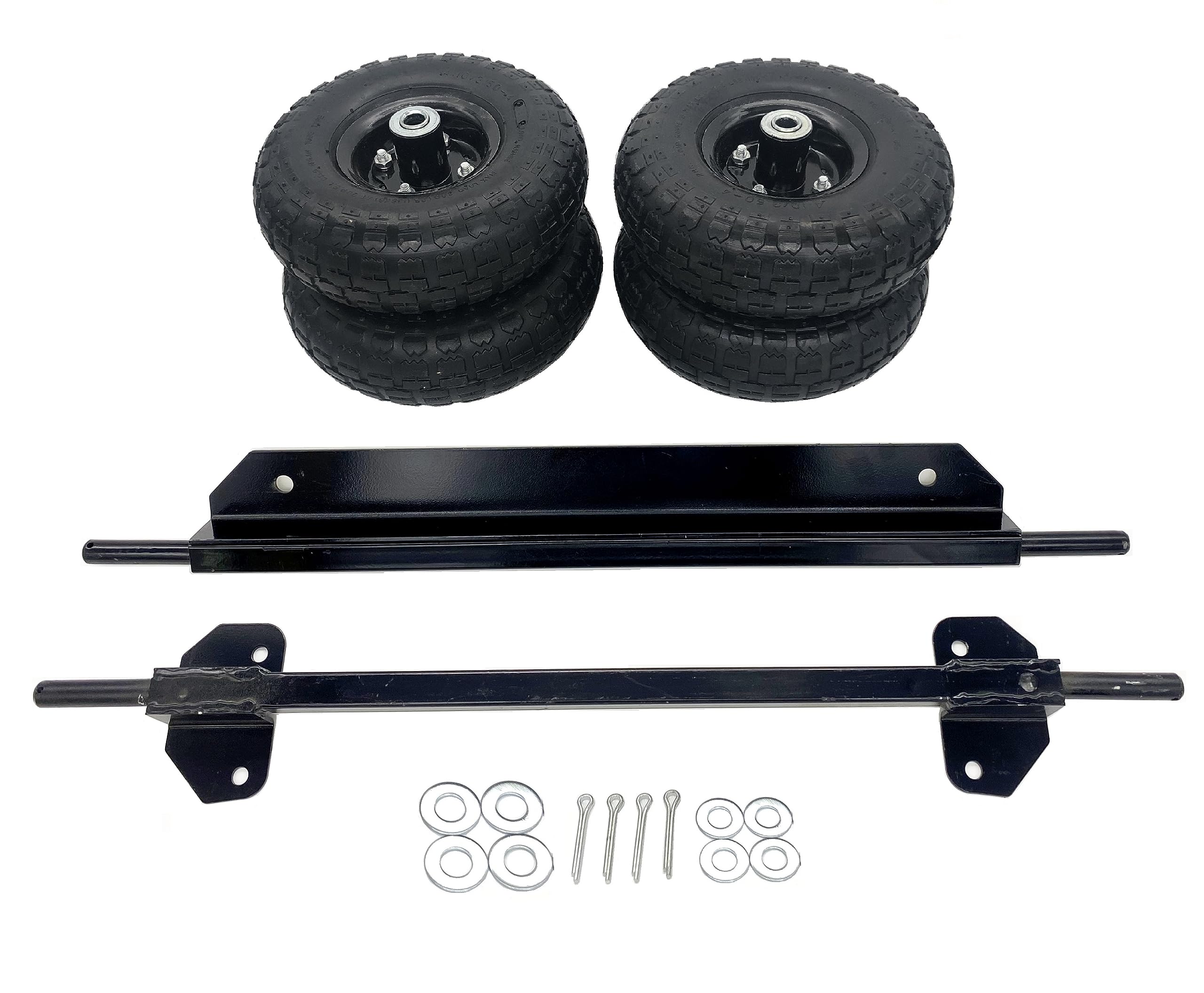 Custom Install Parts Fixed Axle Add Wheels Kit with 10 Inch All Terrain Pneumatic Tires Compatible with Honda EU7000iS Inverter Generator