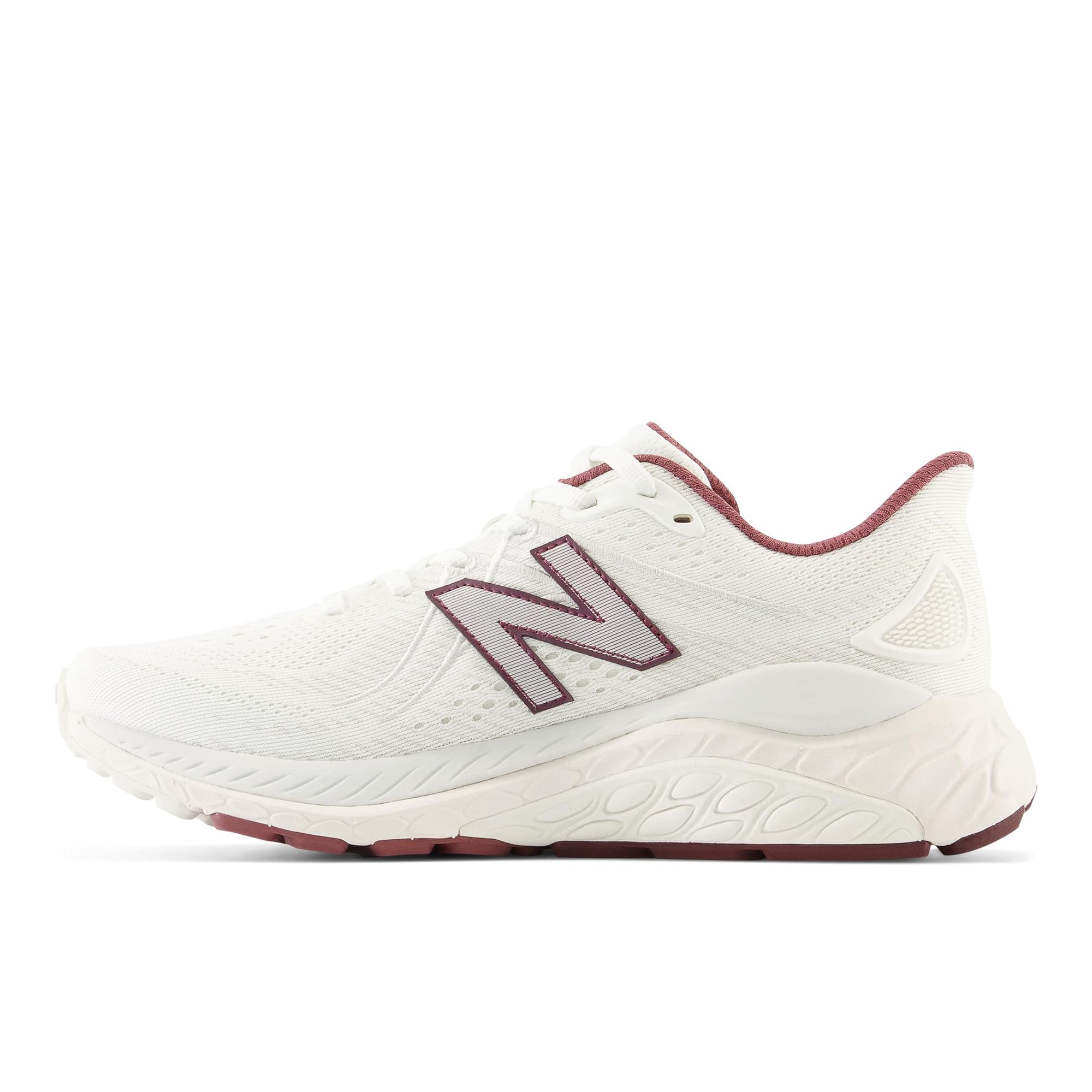 New Balance Women's Fresh Foam X 860 V13, Sea Salt/Washed Burgundy