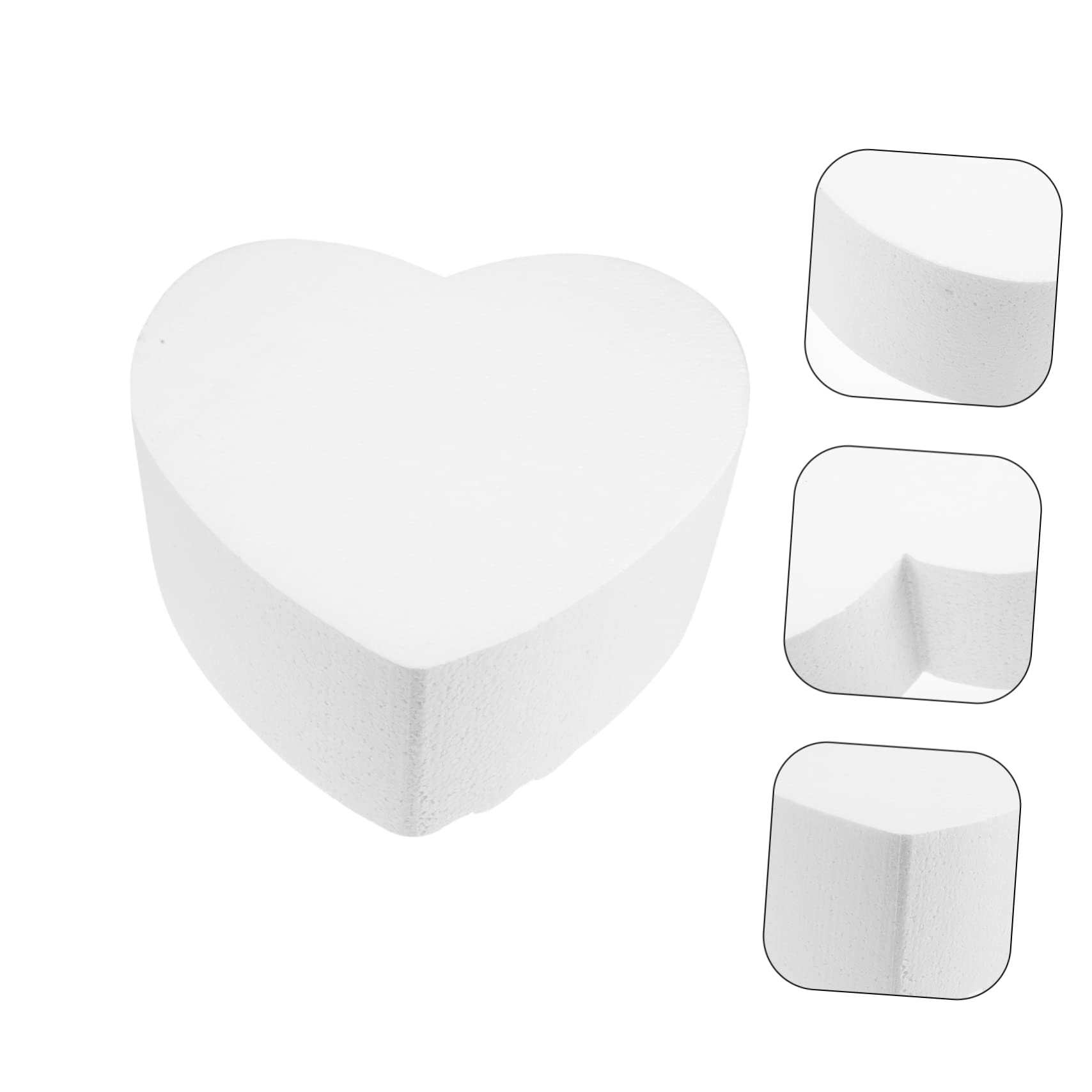 HAKIDZEL foam cake model foam heart cake dummy foam cake form foam cake rounds Foam Cake Dummy foam cake dummies wedding cupcake stand tool foam white to rotate Multifunction fondant cake