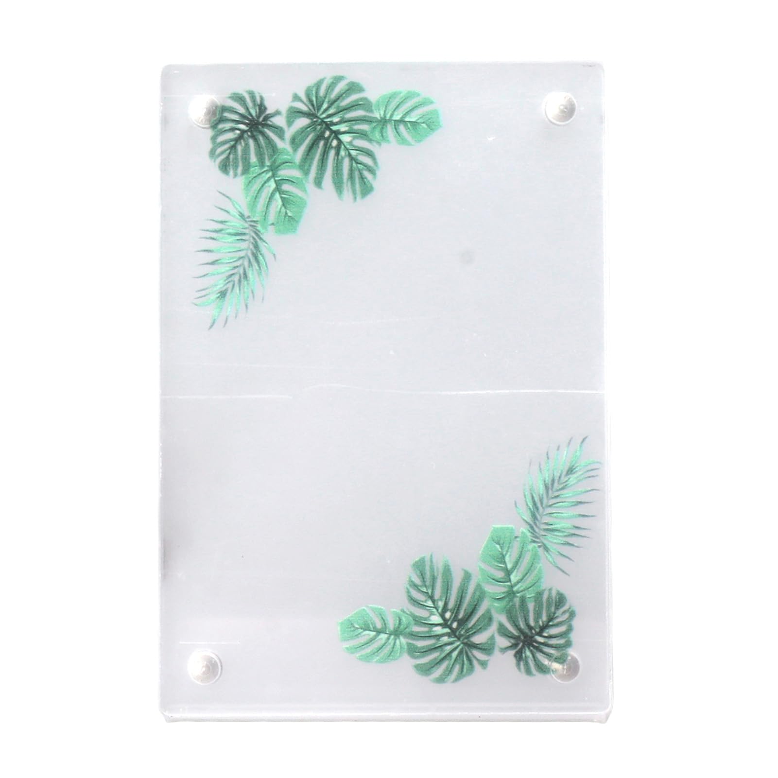 Picture Frame, Easy Cleaning Clear Table Top Photo Frame Acrylic Robust for Cards (Monstera Leaves)