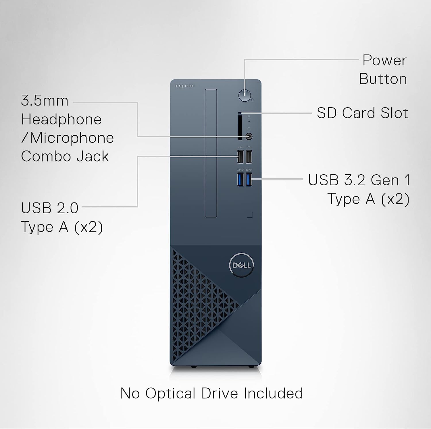 DELL 2023 Inspiron 3020S Small Desktop Computer, Intel Core i5-13400,Intel UHD 730 Graphics,Bluetooth,WiFi, Windows 11 Pro, Services Included (16GB RAM | 1TB SSD)