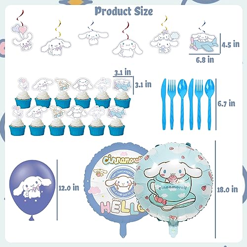 Kawaii Birthday Party Decorations Include Banner, Balloon, Tablecloth, Plates, Tattoo Sticker, Backdrop for Kawaii Birthday Party Supplies