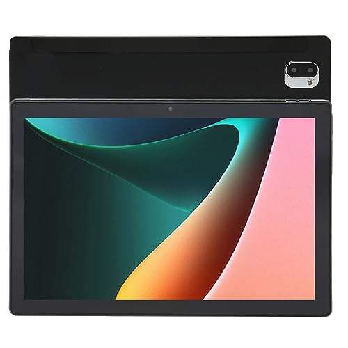 FOLOSAFENAR 2 in 1 Tablet, 10.1 Inch LCD Dual Camera 6GB 128GB Memory Gaming Tablet 5G WiFi 3 Card Slots for School (US Plug)