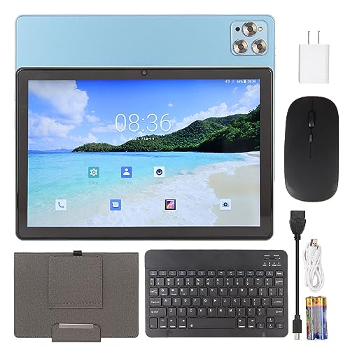 FOLOSAFENAR 10.1 Inch Tablet PC, 10.1 Inch Tablet 8GB RAM 256GB ROM 5GWIFI FHD Screen for Entertainment for 12 for Work (US Plug)