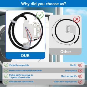 WH08X32657 WH08X31222 Washer Lid Lock and harness, replaces 4963152 AP7033485 PS16619254 EAP16619254 PD00070146 Compatible with Parts of GE and Hotpoint Washer Machine