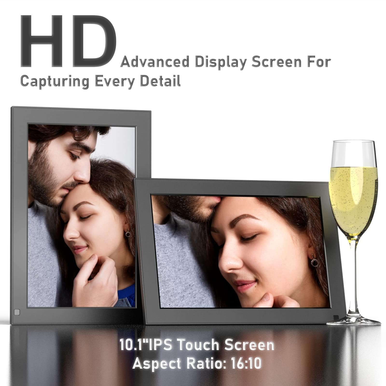 Digital Picture Frame 15-inch WiFi Digital Photo Frame - Large Digital Photo Frames, 16GB, Touch Screen, Wall Mountable, Share Photos Videos Via App or Email, Home Dector, Birthday Gifts for Wife