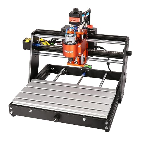 VEVOR CNC Router Machine, 120W 3 Axis GRBL Control Wood Engraving Carving Milling Machine Kit, 300 x 200 x 60 mm/11.8 x 7.87 x 2.36 in Working Area 10000 RPM for Wood Acrylic MDF PVC Plastic Foam