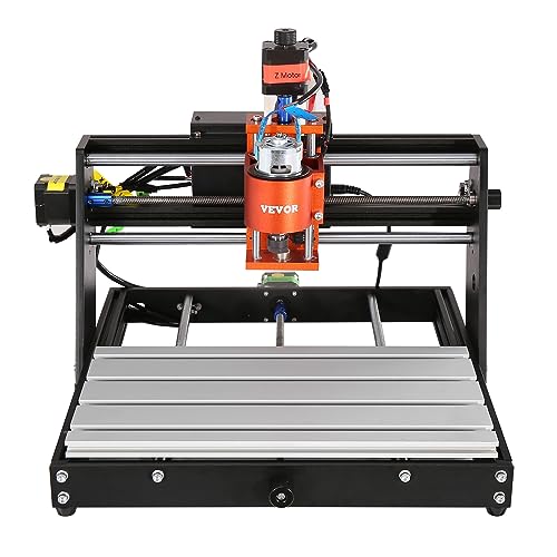 VEVOR CNC Router Machine, 120W 3 Axis GRBL Control Wood Engraving Carving Milling Machine Kit, 300 x 200 x 60 mm/11.8 x 7.87 x 2.36 in Working Area 10000 RPM for Wood Acrylic MDF PVC Plastic Foam