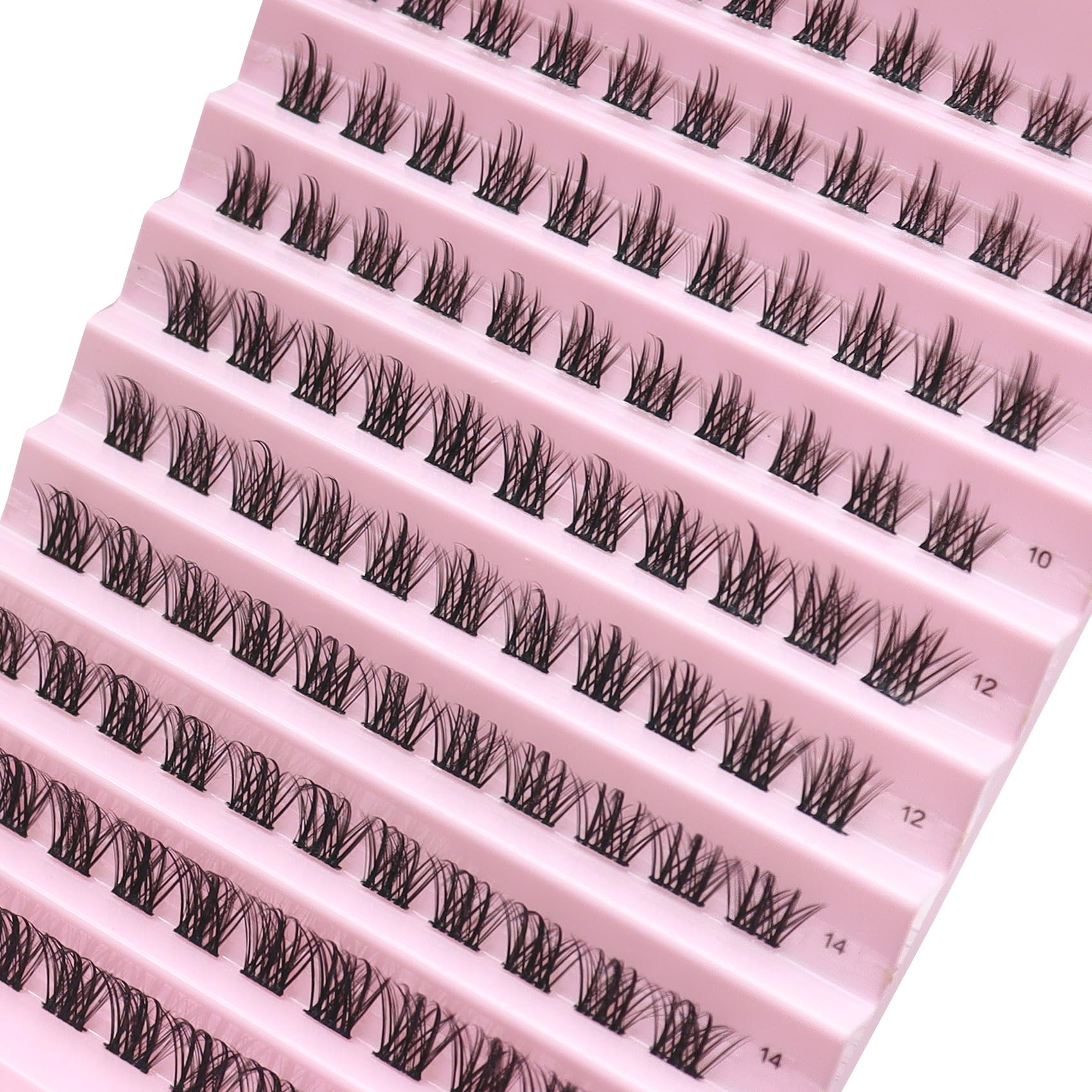 Losha Lash Clusters Wispy DIY Lash Extension 8-16mm Eyelash Clusters 110pcs Natural Cluster Lashes at Home D Curl Fluffy Eyelash Extensions (Fairy)