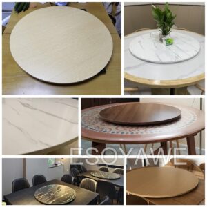 Round Rotating Serving Tray For Dining Table, 20" 24" 28" 32" 36" 39" Wooden Lazy Susan Turntable, 360° Swivel Silent Smooth Rotating Plate, For Easy To Share Food