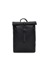 rains rolltop rucksack mini (black)