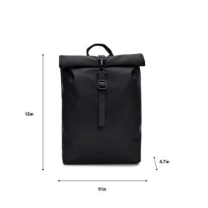 RAINS Rolltop Rucksack Mini (Black)