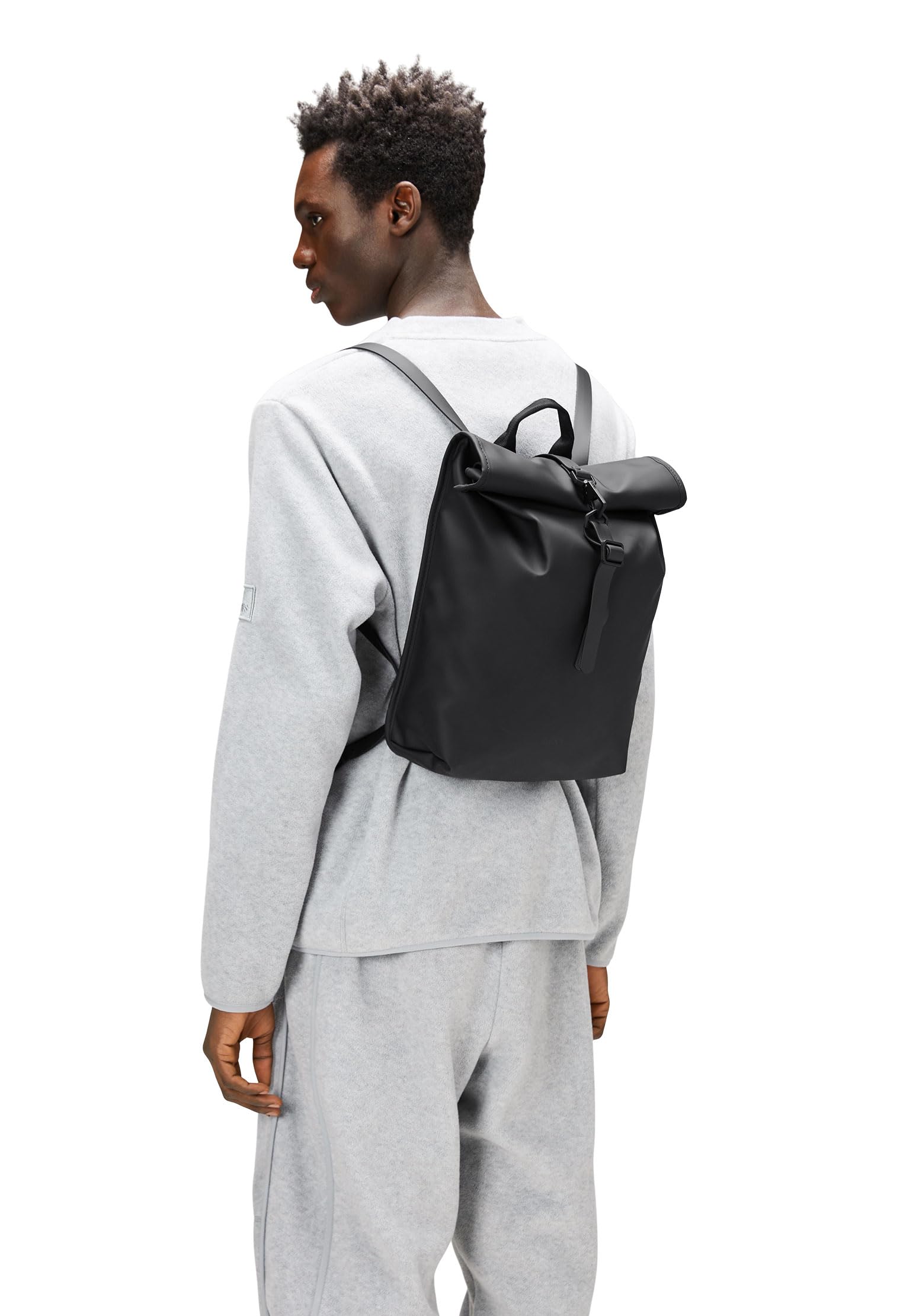 RAINS Rolltop Rucksack Mini (Black)