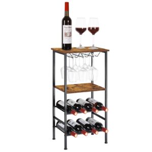 domydevm wine rack table with glass holder wine rack freestanding floor table with wooden brown wine rack bar industrial wine table for living room