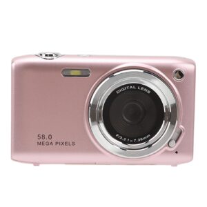 digital camera for kids, 4k 1080p digital camera video camera 16x digital zoom, compact point and shoot camera portable small camera for teens students seniors, gifts (pink)