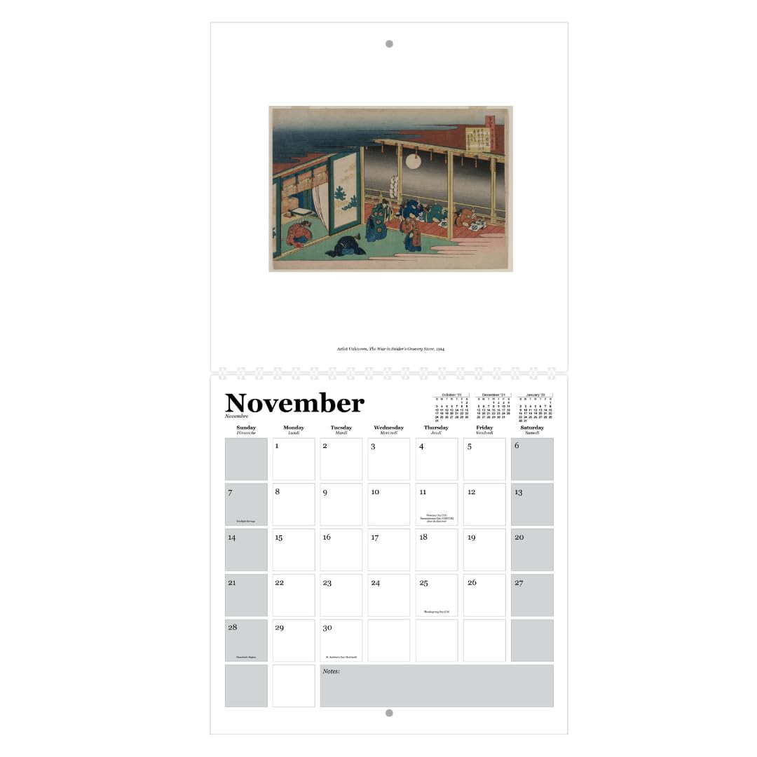 Hokusai -2024 Calendar 12”x12” - Master Japanese Ukiyo-e Artist of the Edo Period Early 1800’S-Printed on Eco-Friendly Paper -Collectable Monthly Organizer for Home, School and Office